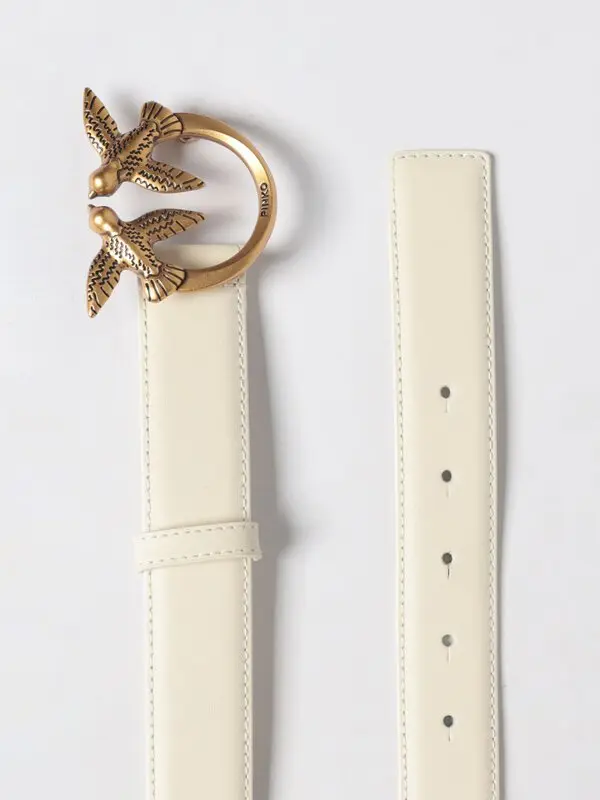 Pinko Leather Belt With Bird Buckle