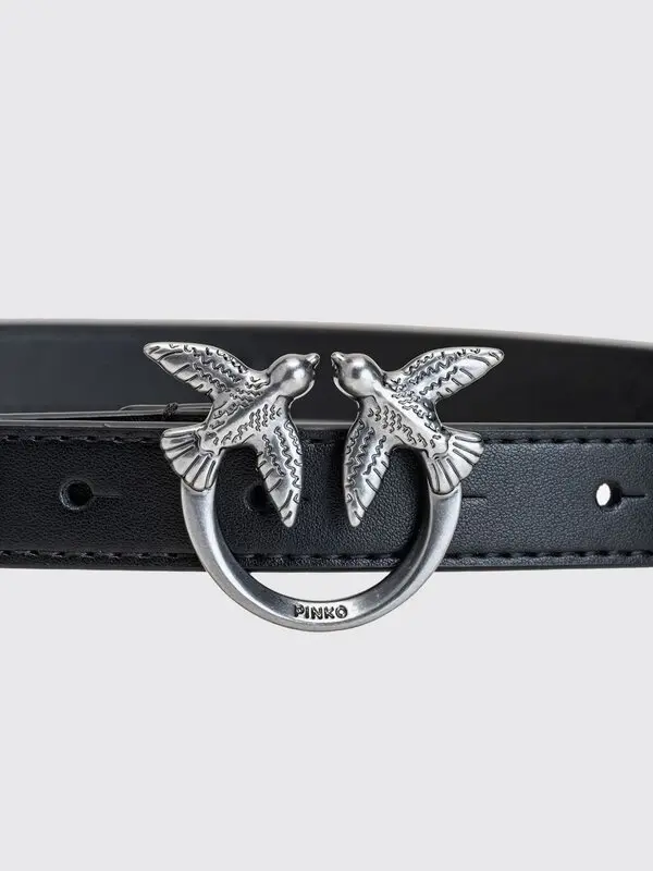 Pinko Love Birds" Buckle Belt - Black 1
