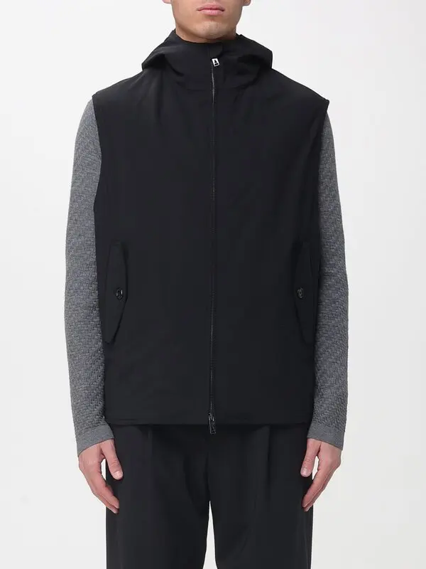 Emporio Armani Virgin Wool Hooded Vest