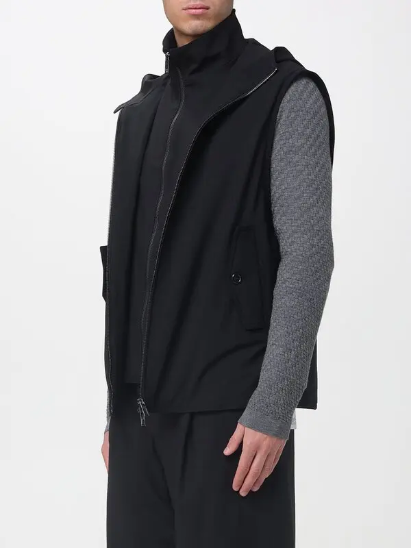 Emporio Armani Virgin Wool Hooded Vest