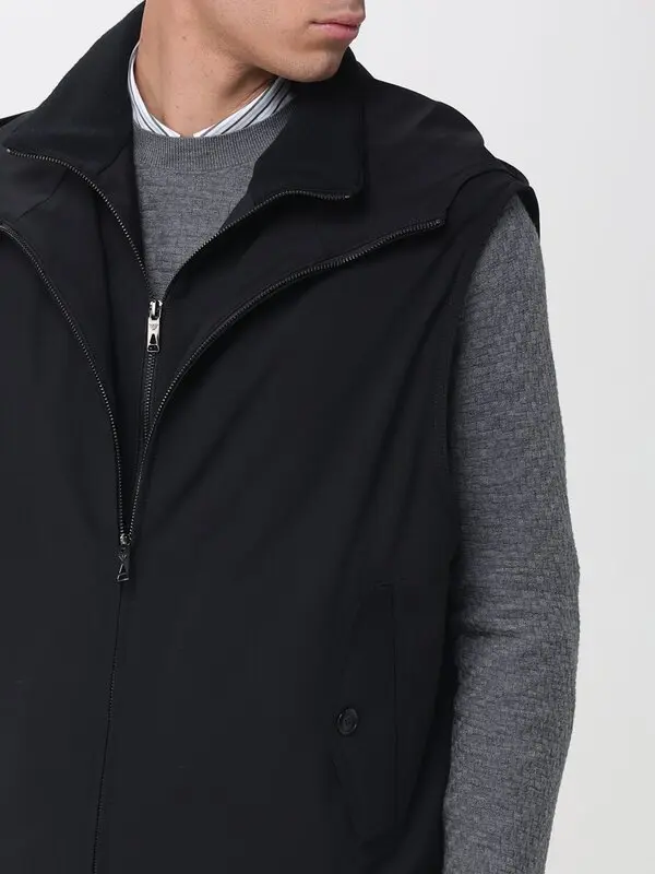 Emporio Armani Virgin Wool Hooded Vest