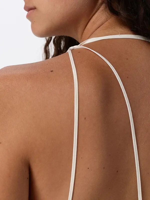 ALYSI Halter Neck Strappy Back Top - White