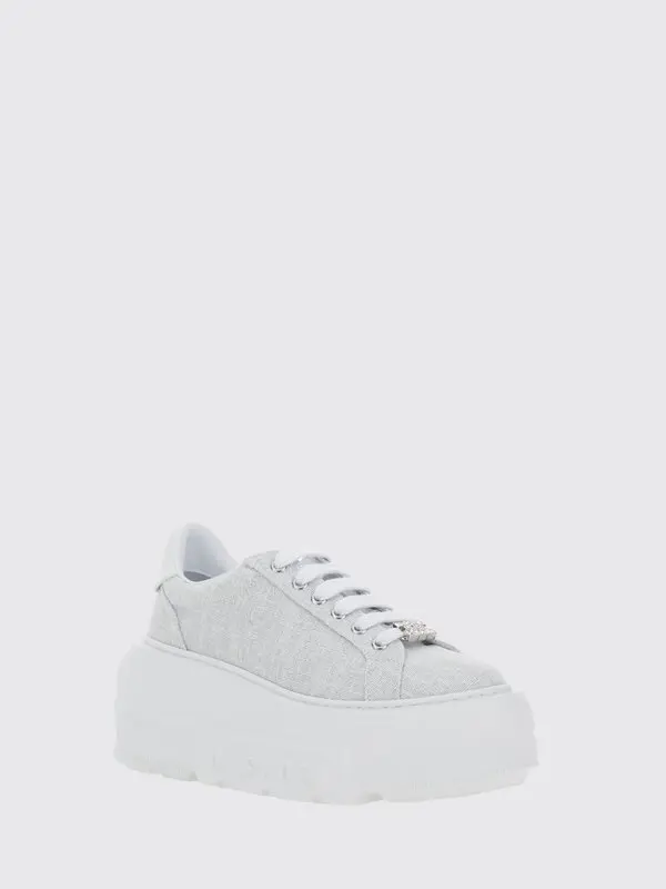 Casadei Nexus Lace-up Wedge Sneakers With Rubber Platform Sole