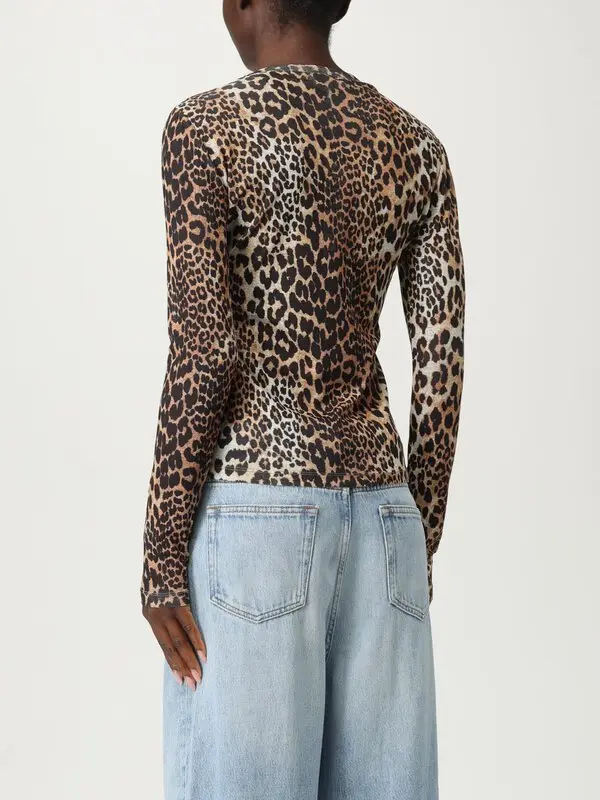 GANNI T-shirt Colour - Brown