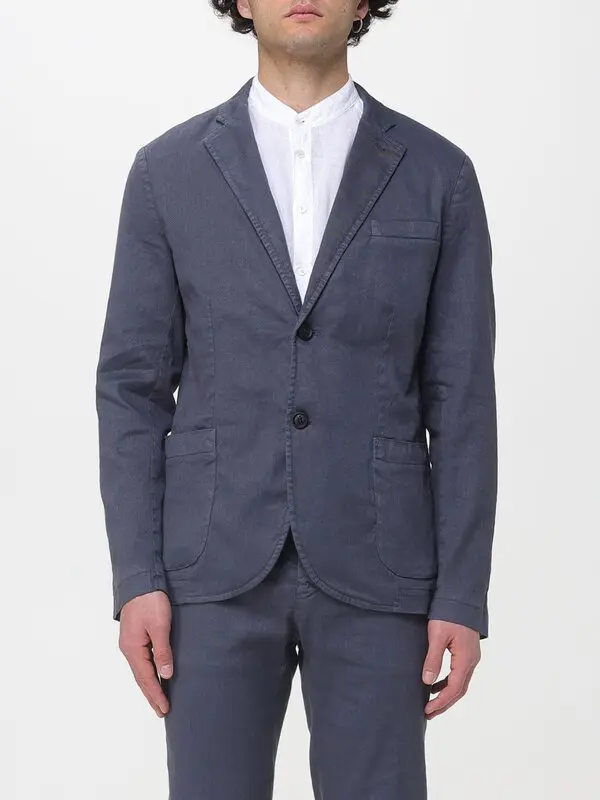 MASON'S Single Breasted Cotton And Linen Blazer - Dust