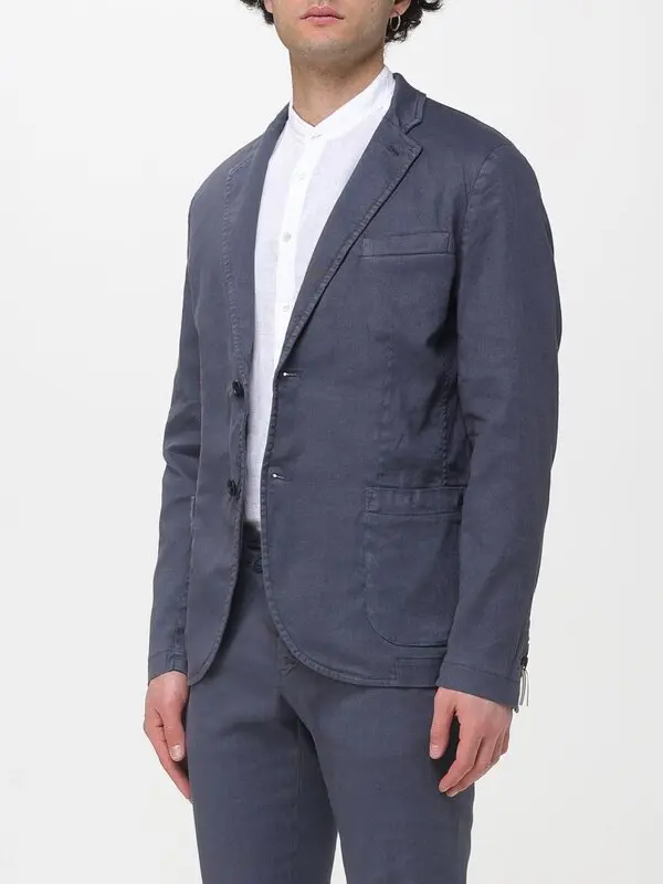 MASON'S Single Breasted Cotton And Linen Blazer - Dust