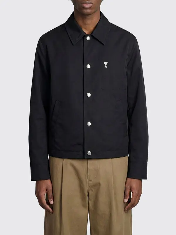 AMI Paris Nylon Overshirt - Black