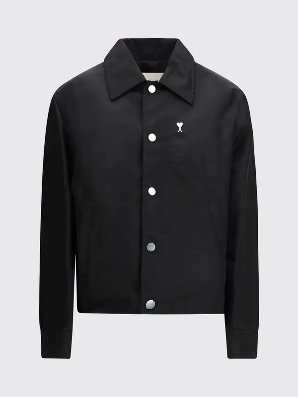 AMI Paris Nylon Overshirt - Black