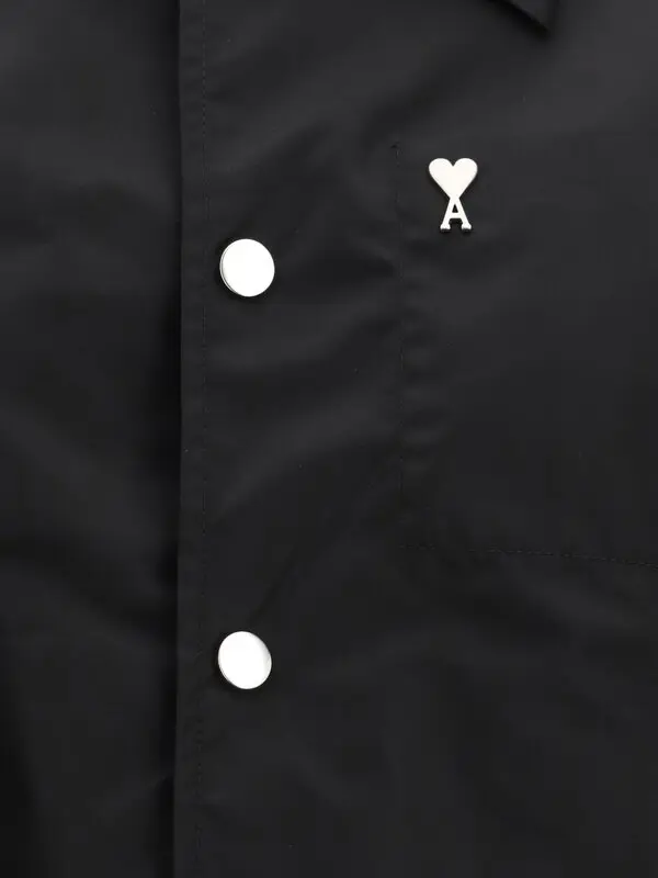AMI Paris Nylon Overshirt - Black