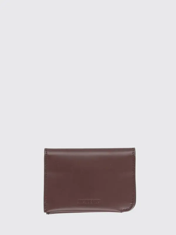 Jacquemus Leather Bifold Card Holder With Front Embossed Logo - Brown
