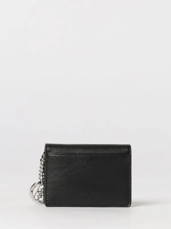 GANNI Recycled Leather Wallet With Dog Print
