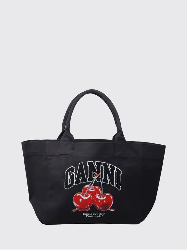 GANNI Printed Tote Handbag