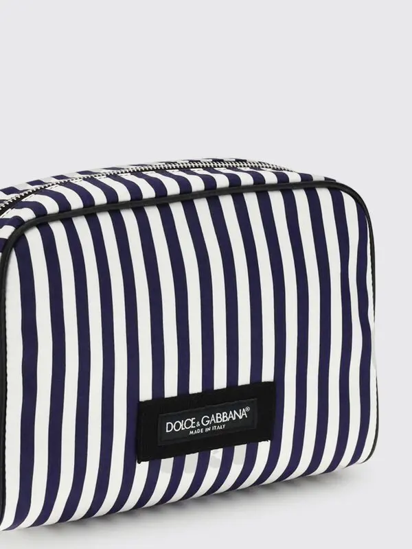 Dolce & Gabbana Striped Cotton Poplin Document Holder