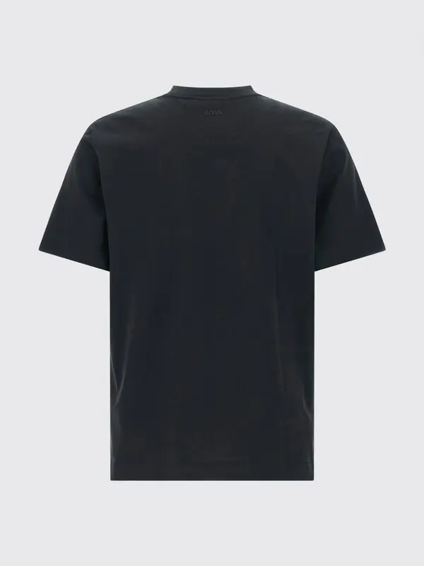 BOSS Cotton T-shirt With Logo - Blue