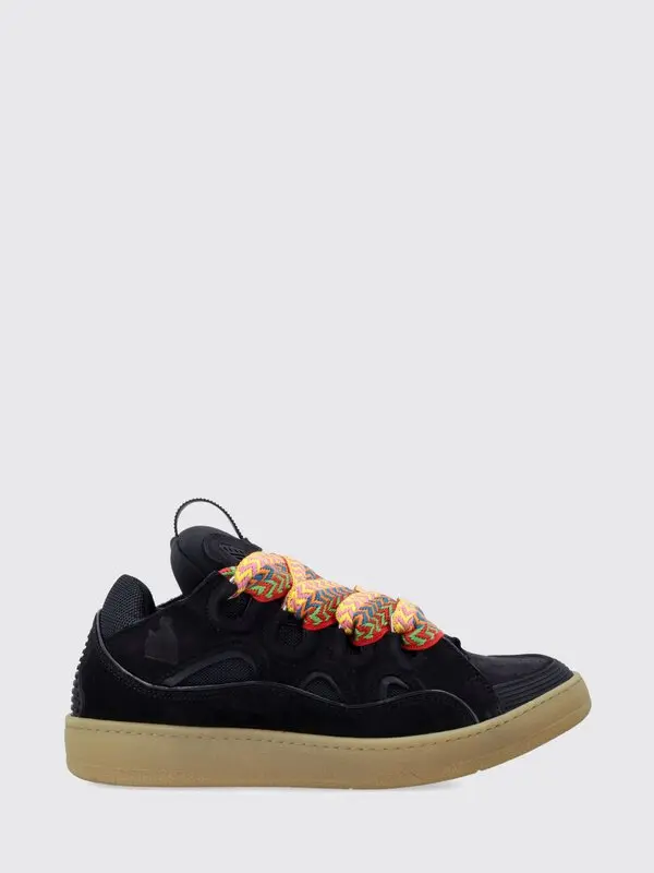 LANVIN Low Top Sneakers With Decorative Laces - Black