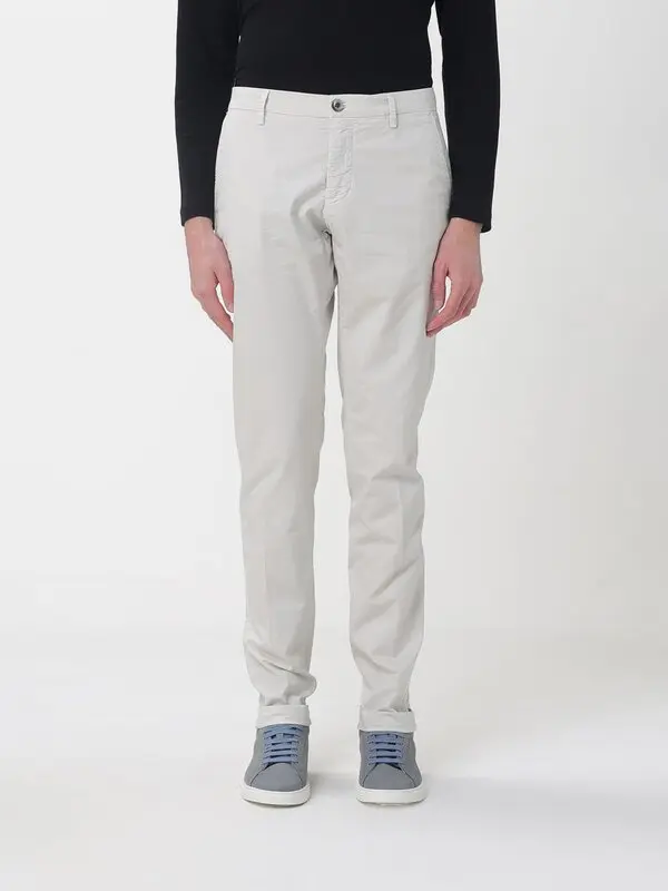 MASON'S Stretch Cotton Chino Trousers - Grey