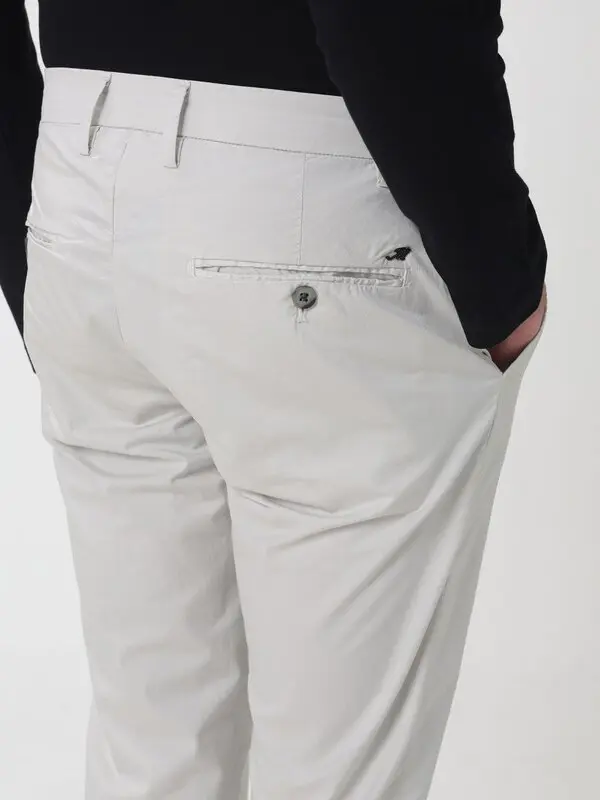 MASON'S Stretch Cotton Chino Trousers - Grey