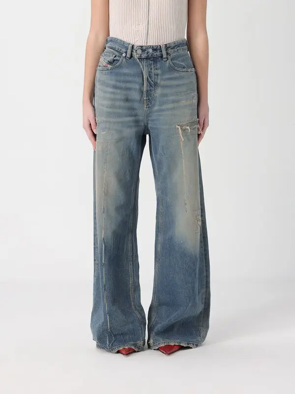 DIESEL® D-sire Wide-leg Jeans In Denim