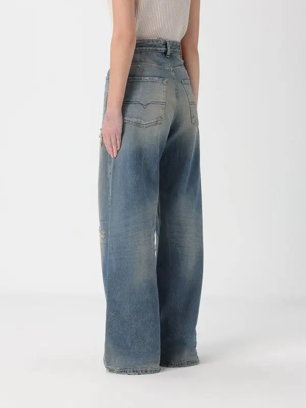 DIESEL® D-sire Wide-leg Jeans In Denim