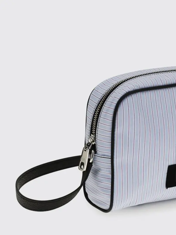 Dolce & Gabbana Striped Cotton Poplin Document Holder