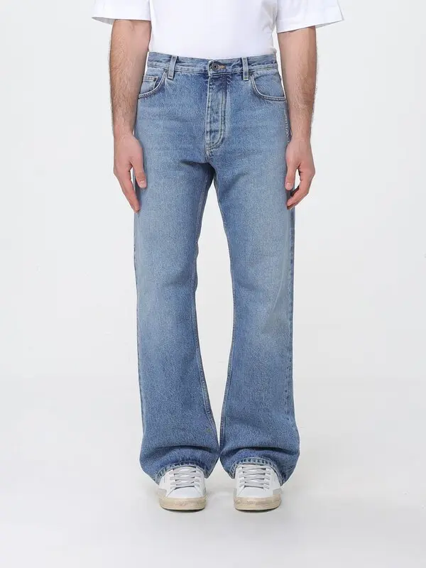 Off-White Flared Jeans In Cotton