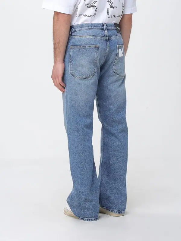 Off-White Flared Jeans In Cotton