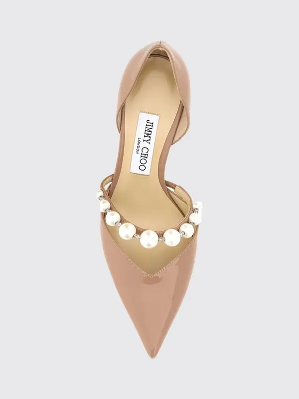 JIMMY CHOO Pointed Toe Embellished Court Shoes - White 1