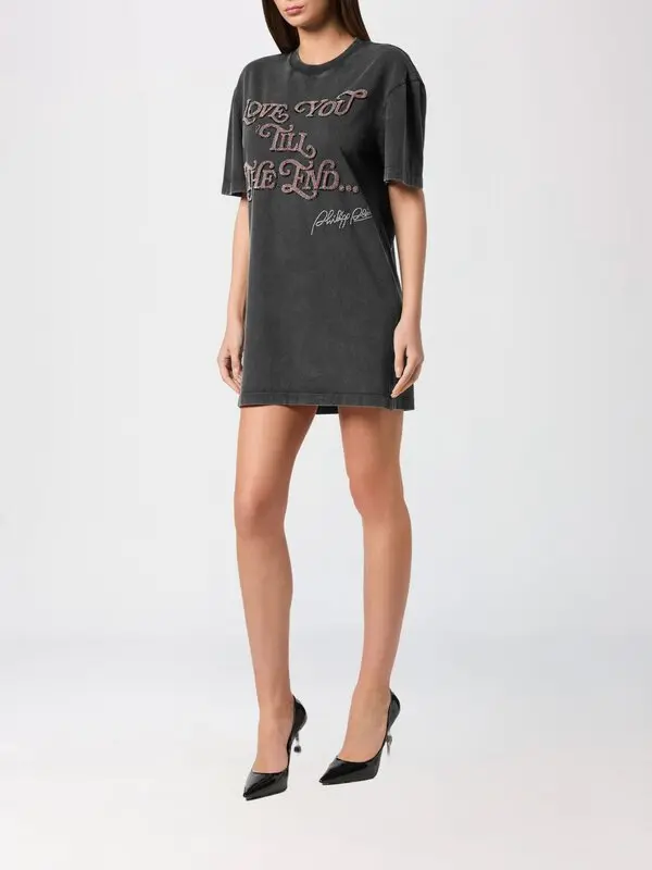 Philipp Plein Cotton Crew Neck T-shirt With Slogan