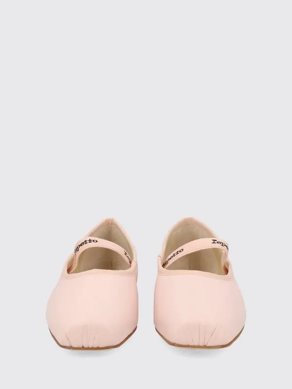 Repetto Lizbeth Calfskin Mary Jane Flats With Square Toe - Pink