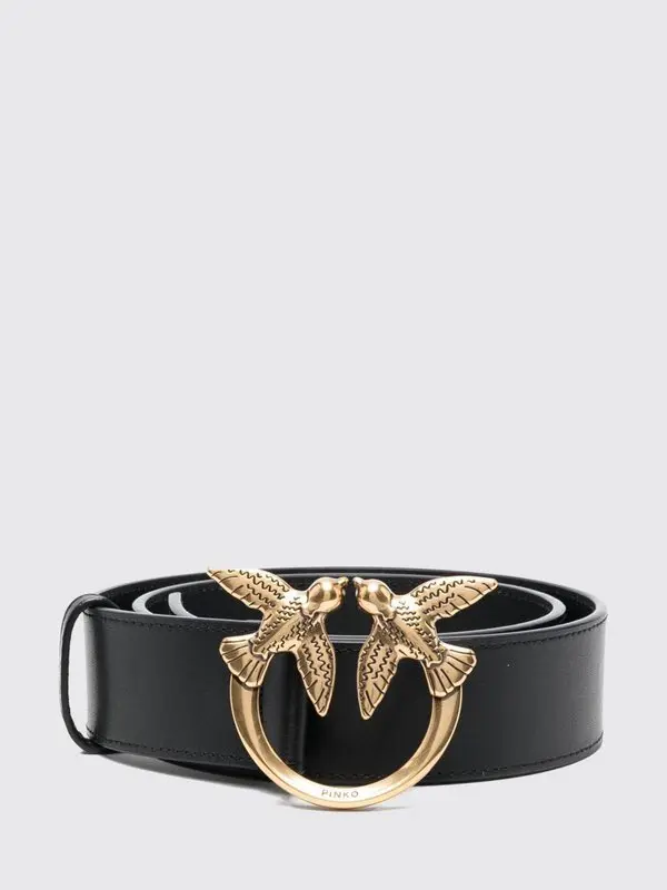 Pinko Wide Belt With Embellished Buckle - Black