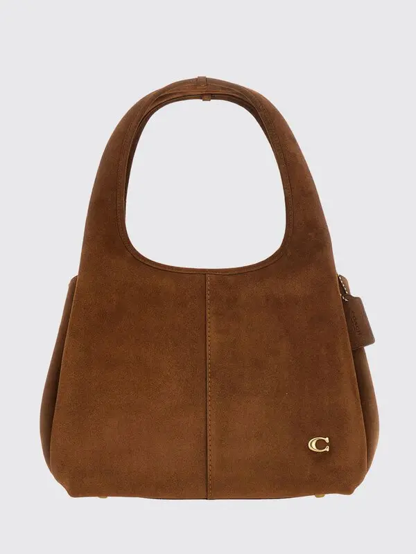 COACH Lana Monogram Leather And Suede Shoulder Bag With Double Handle