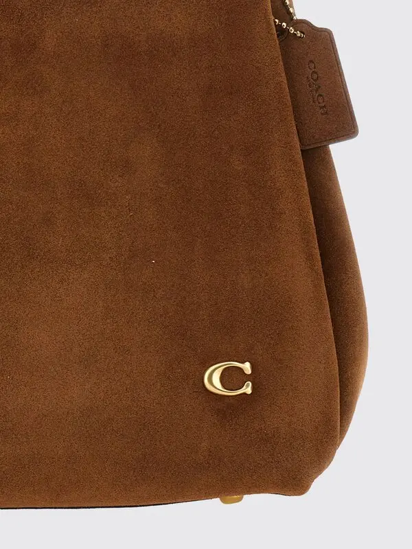 COACH Lana Monogram Leather And Suede Shoulder Bag With Double Handle