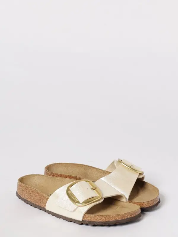 BIRKENSTOCK Madrid Big Buckle Leather Sandals - Pearl