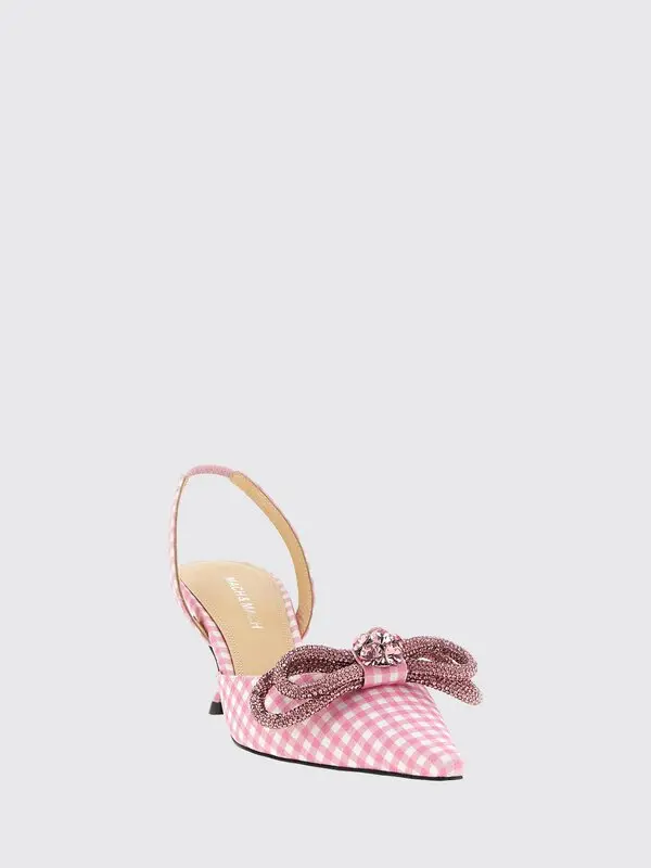 MACH&MACH Vichy Slingback Pumps With Double Bow Detail