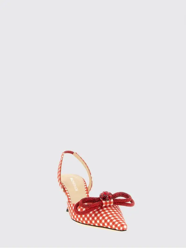MACH&MACH Vichy Slingbacks With Double Bow Embellishment