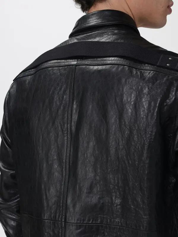 Rick Owens Crinkled Effect Leather Overshirt