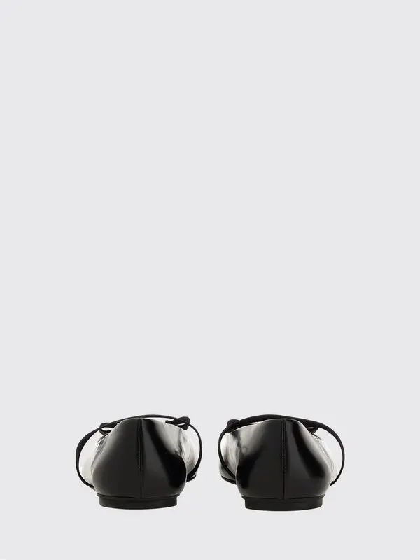 FERRAGAMO Vara Nappa Leather Mary Jane Flats - Black