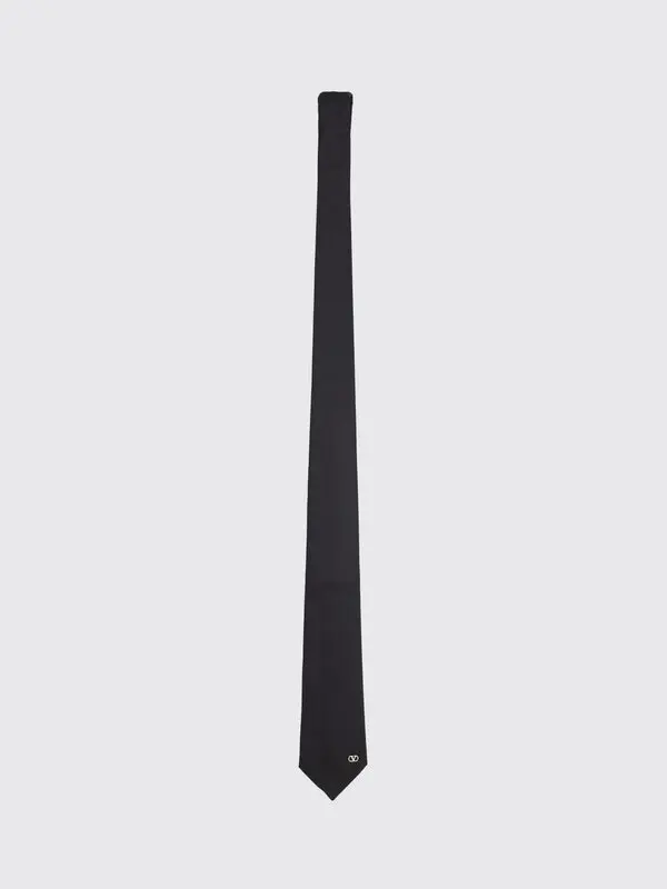 Valentino Garavani Vlogo Signature Silk Twill Neck Tie - Black