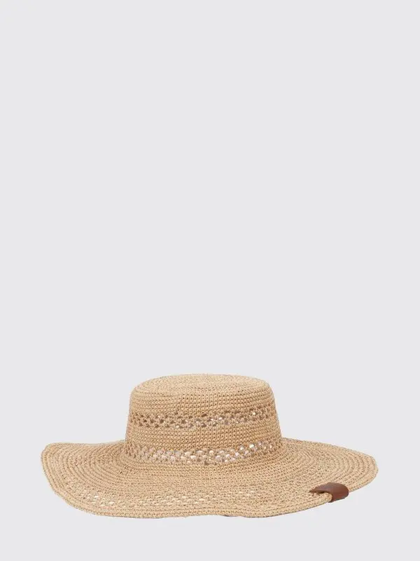 Ruslan Baginskiy Perforated Straw Wide-brim Hat