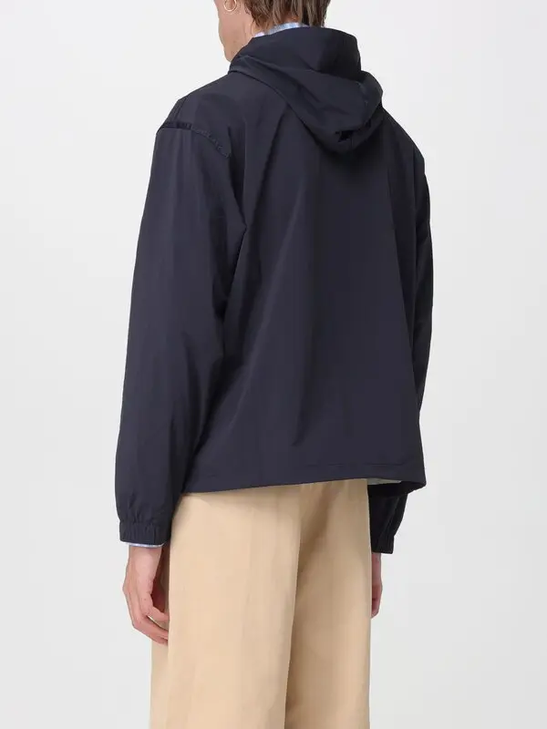 CARRER Nylon Windbreaker Jacket With Hood And Multiple Pockets
