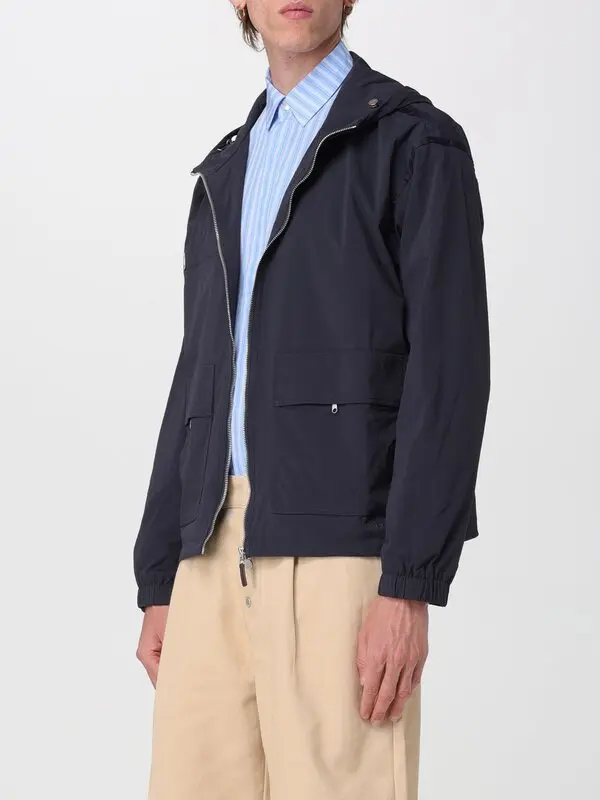 CARRER Nylon Windbreaker Jacket With Hood And Multiple Pockets