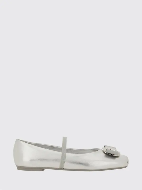 FERRAGAMO Vara Laminated Nappa Mary Jane Ballet Flats