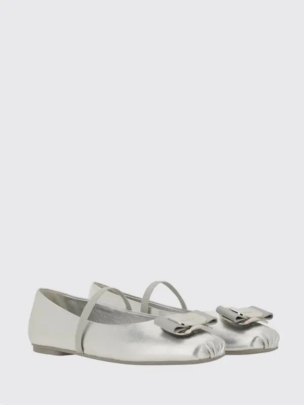 FERRAGAMO Vara Laminated Nappa Mary Jane Ballet Flats