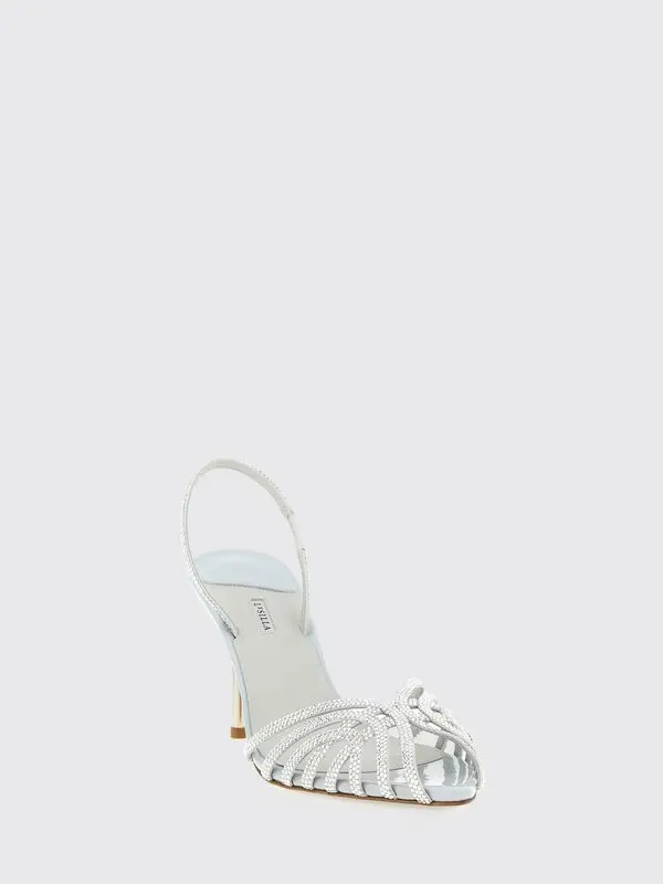 LE SILLA Leather Sandals With Crystal Embellishments