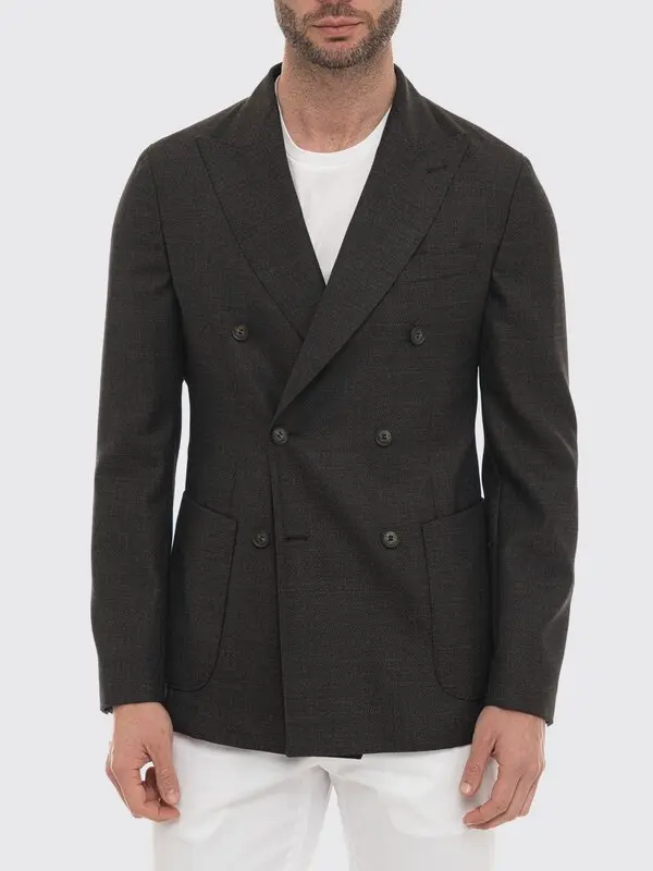 BOSS Double-breasted Blazer In Virgin Wool