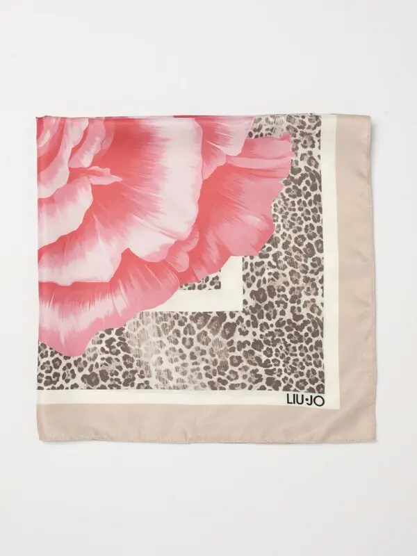 Liu Jo Floral Animal Print Scarf - Pink
