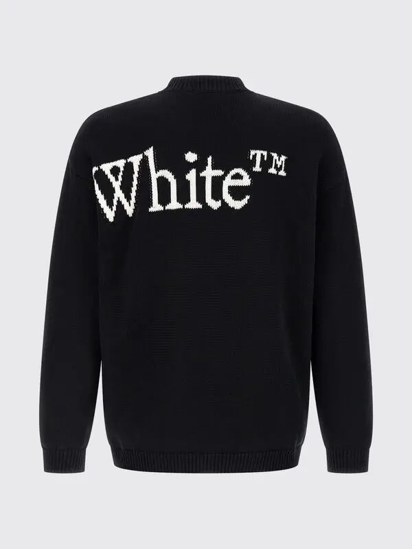 Off-White Cotton Logo Crewneck Pullover