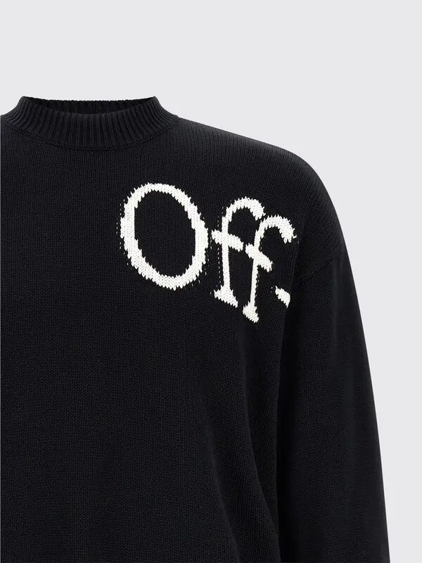 Off-White Cotton Logo Crewneck Pullover
