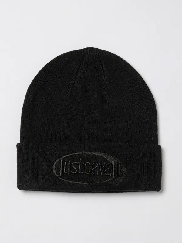 Just Cavalli Ribbed Beanie With Embossed Logo