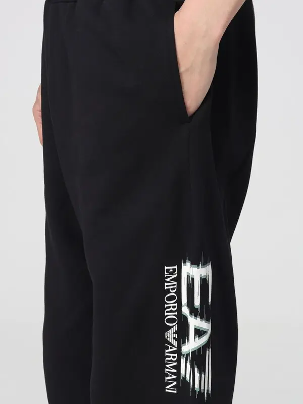 EA7 Cotton Jogging Pants With Logo